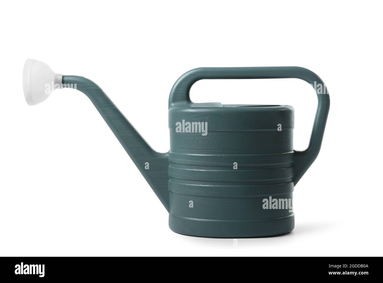 Stylish watering can on white background Stock Photo - Alamy