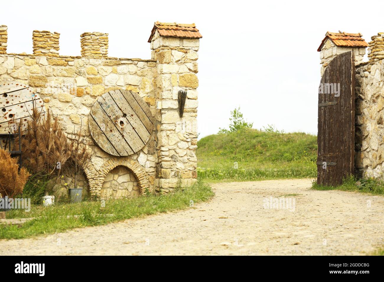 Retro rustic yard Stock Photo - Alamy