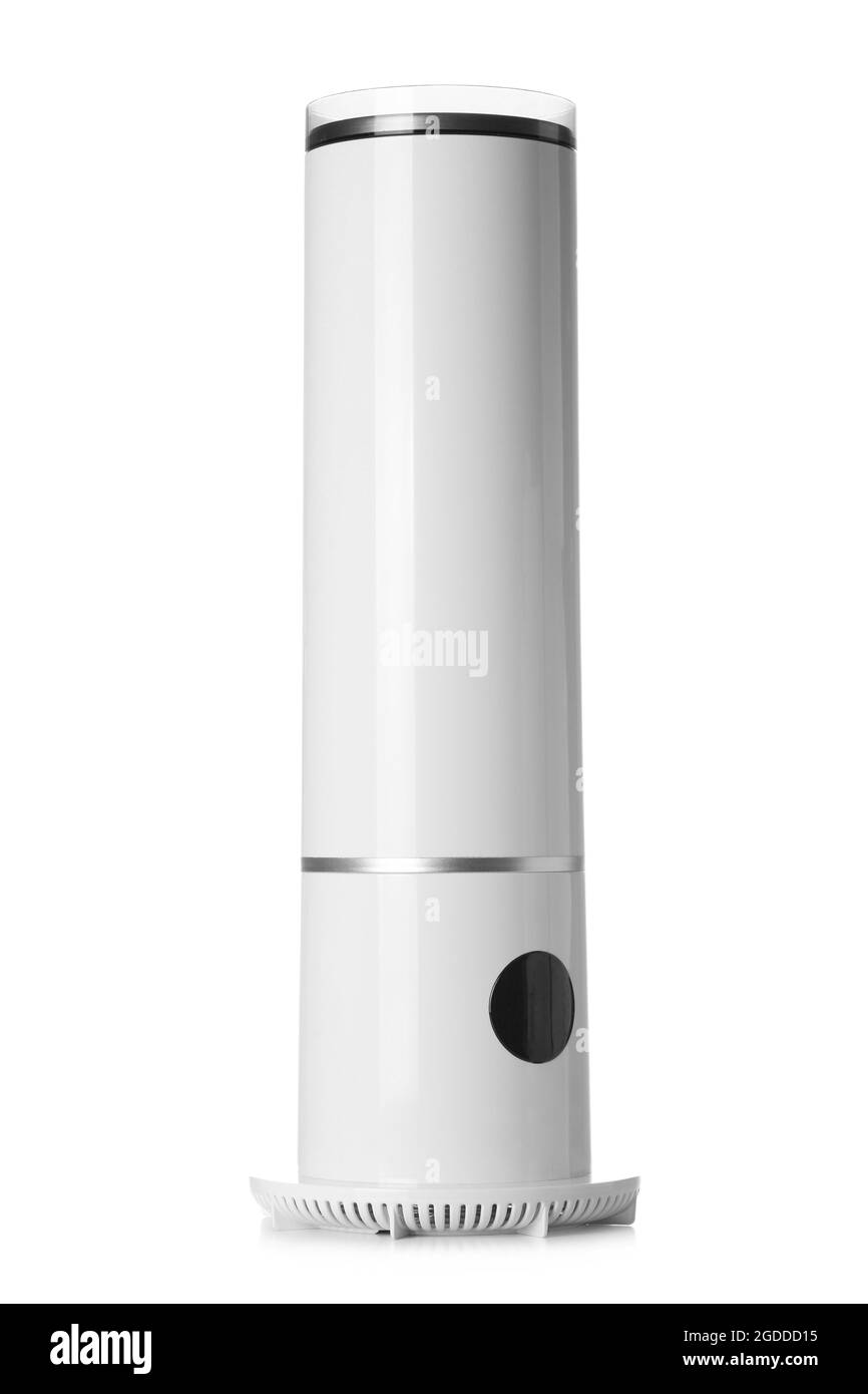 Modern humidifier on white background Stock Photo - Alamy