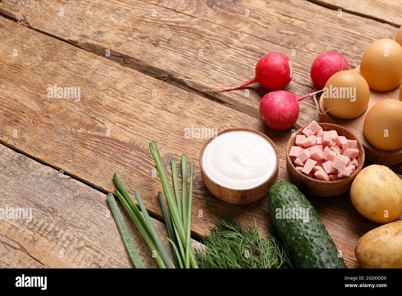 Chilled russian soup okroshka hi-res stock photography and images - Alamy