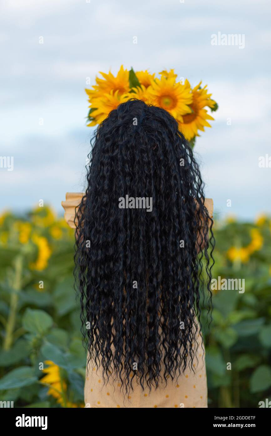 Black Curly Hair From The Back
