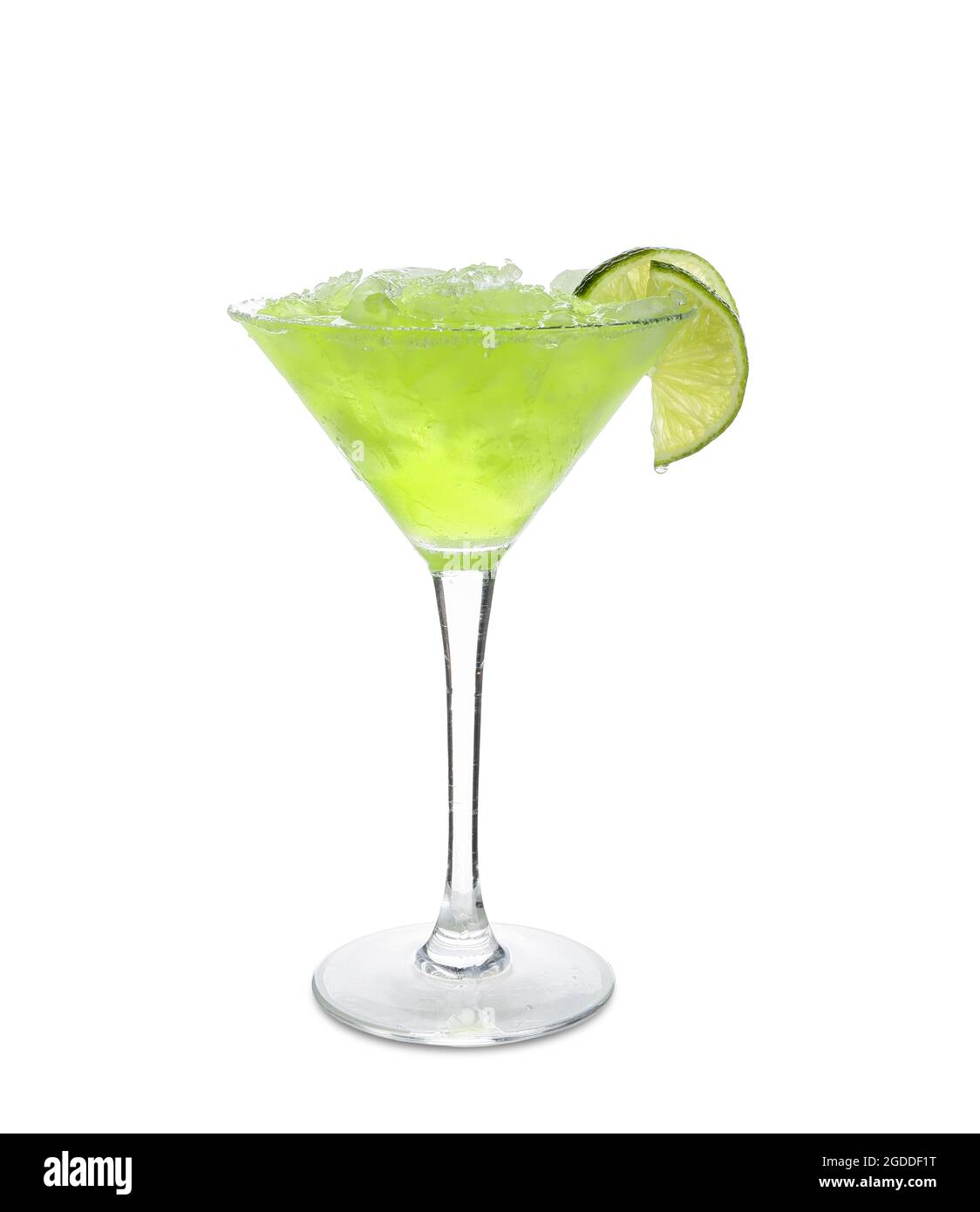 Glass of tasty daiquiri cocktail on white background Stock Photo - Alamy
