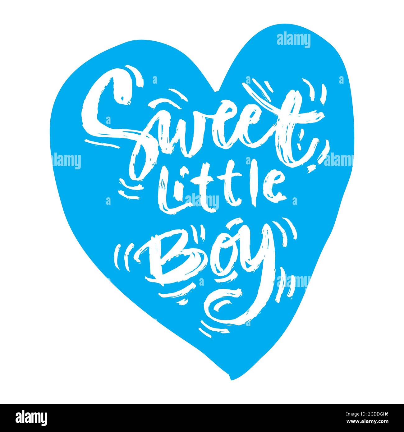 Sweet little boy lettering. Baby quote lettering typography Stock Photo ...