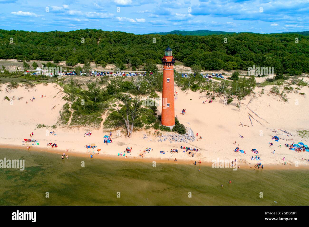 Little Sable Point lighthouse on lake michigan in Mears Michigan Stock ...
