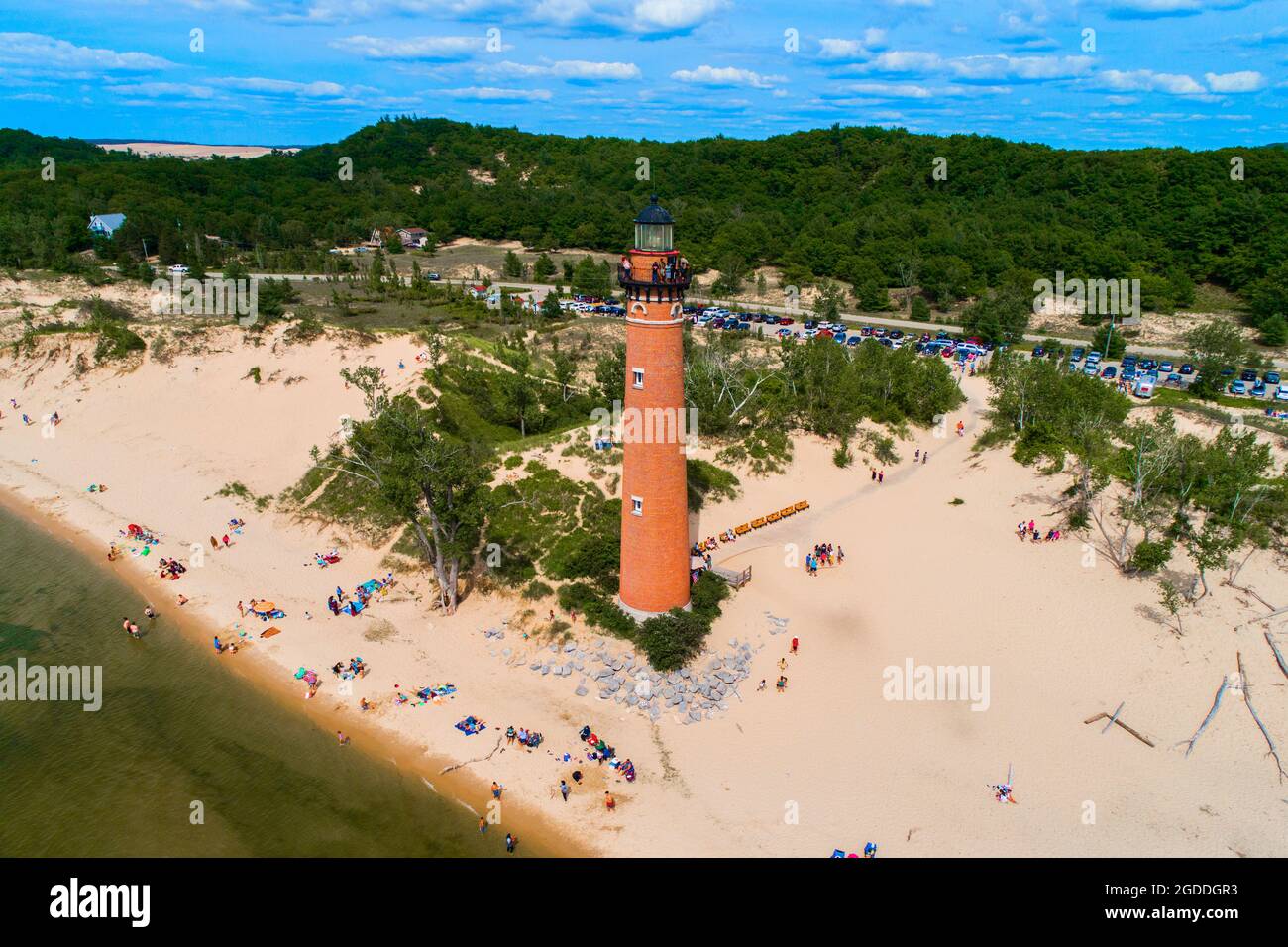 Little Sable Point lighthouse on lake michigan in Mears Michigan Stock ...