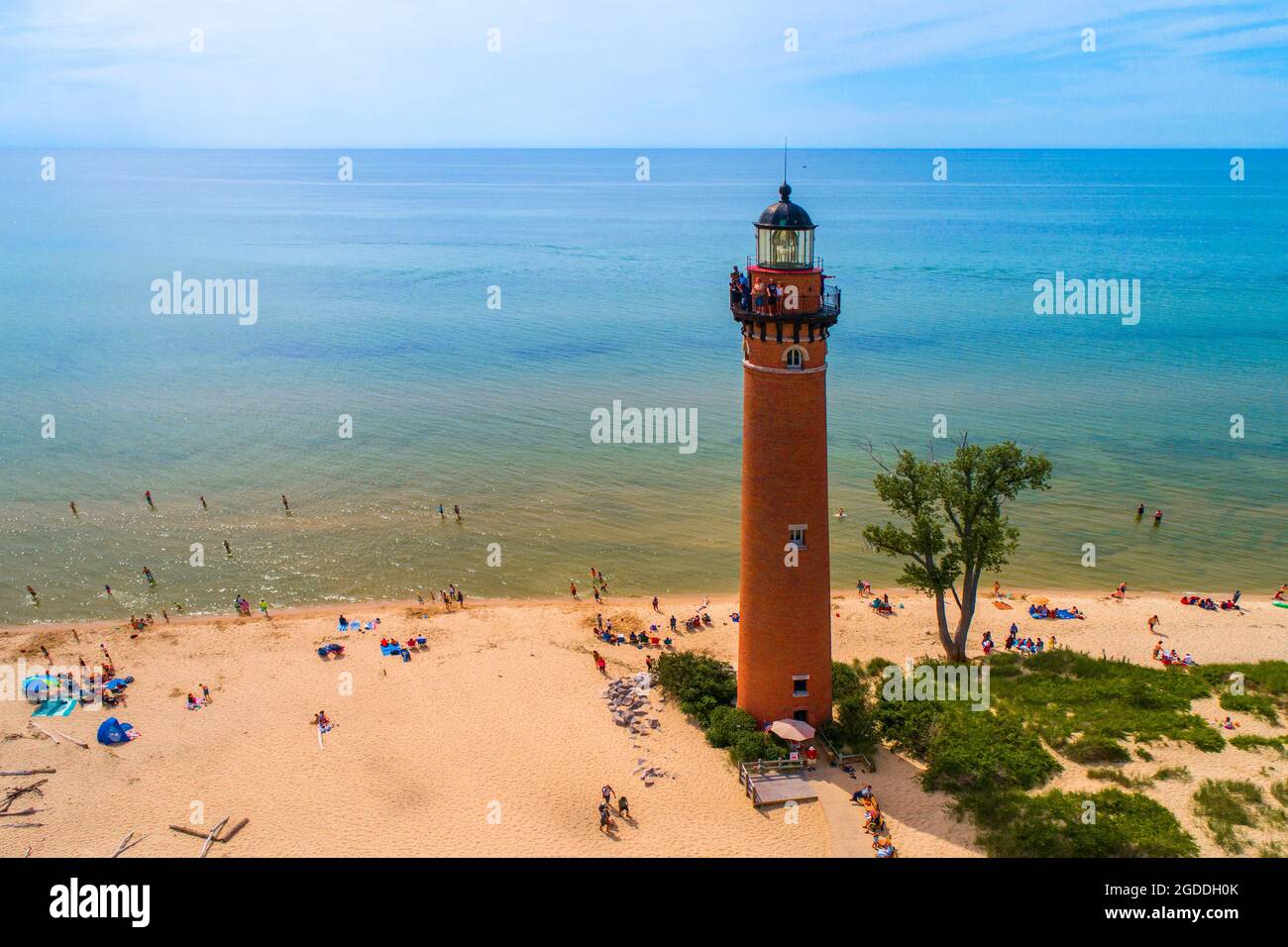 Little Sable Point lighthouse on lake michigan in Mears Michigan Stock ...