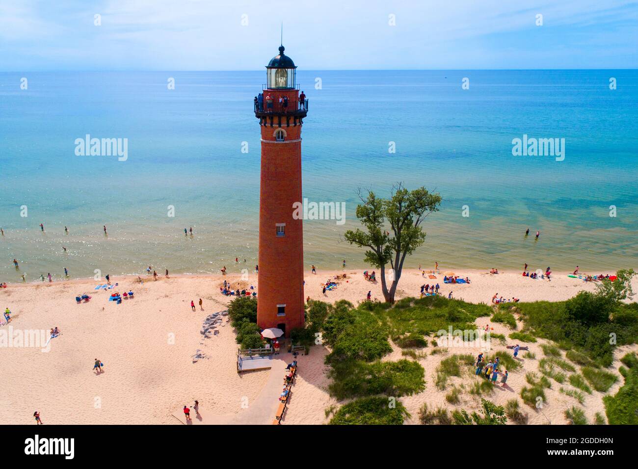 Little Sable Point lighthouse on lake michigan in Mears Michigan Stock ...