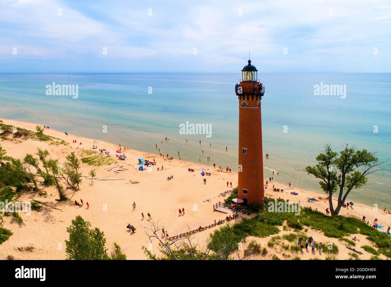 Little Sable Point lighthouse on lake michigan in Mears Michigan Stock ...