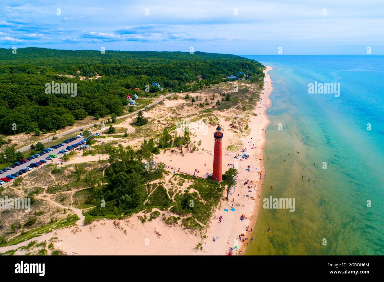 Little Sable Point lighthouse on lake michigan in Mears Michigan Stock ...