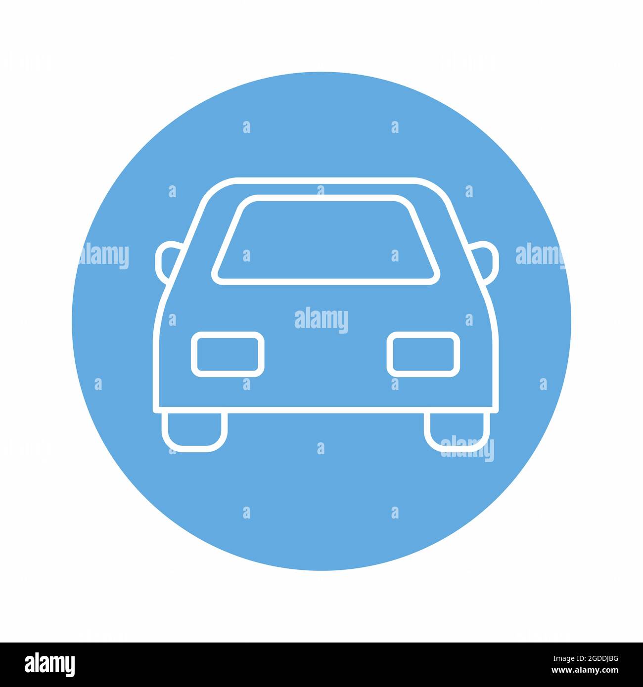 Vector Graphic of Car - Blue Monochrome Style - simple illustration ...
