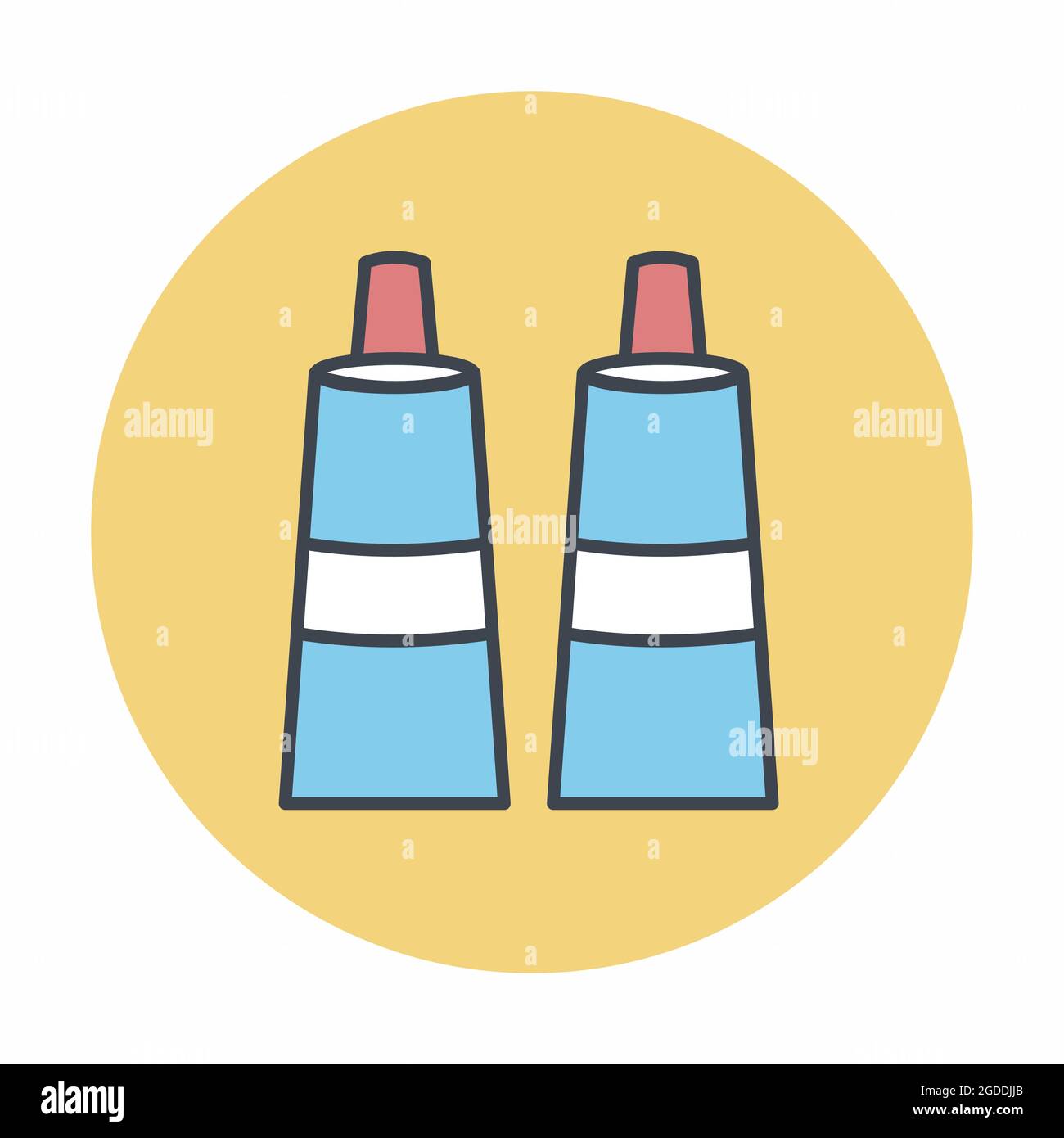 Icon Vector of Paint tubes - Color Mate Style - simple illustration ...