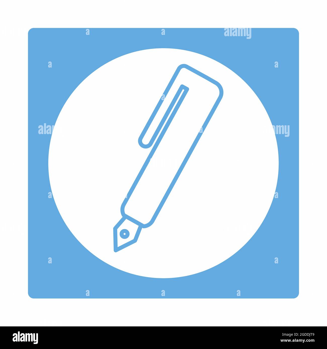 Icon Vector of Fountain Pen - White Moon Style - simple illustration ...