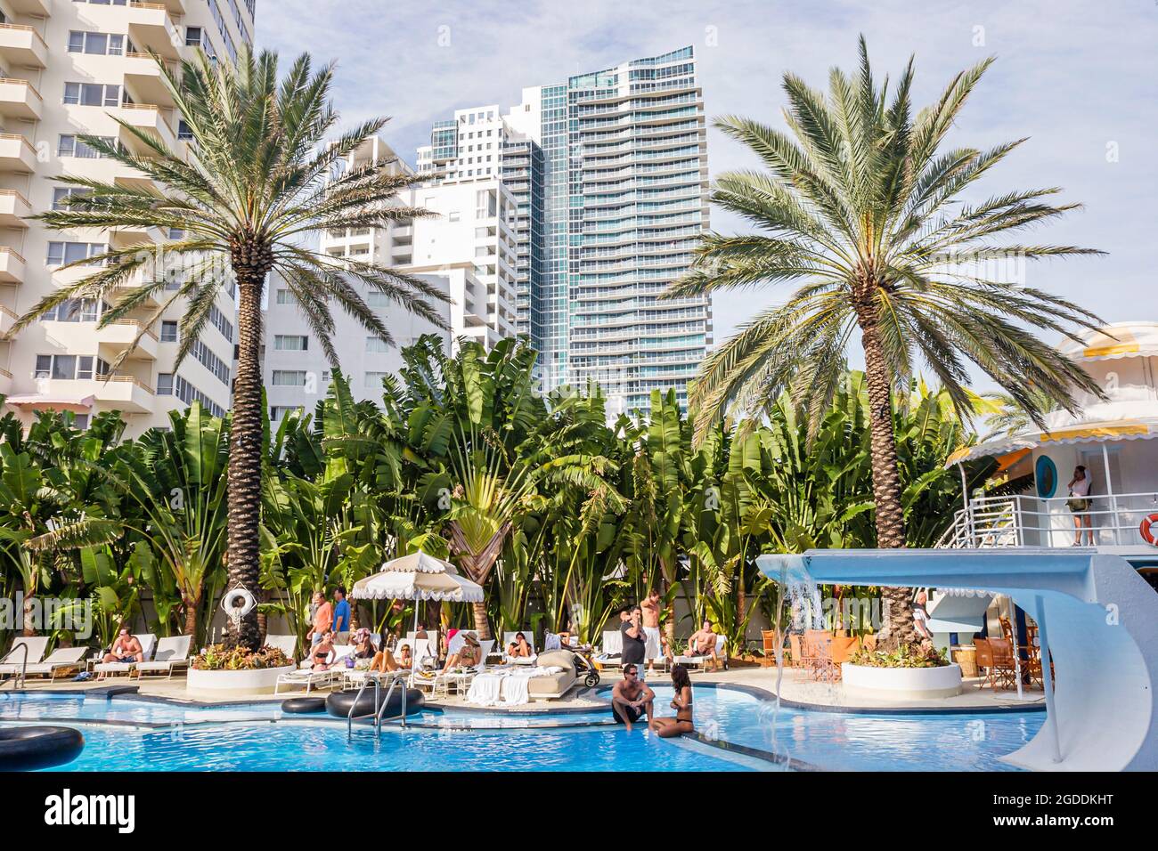 Miami Beach Florida,Collins Avenue Raleigh hotel swimming pool guests ...