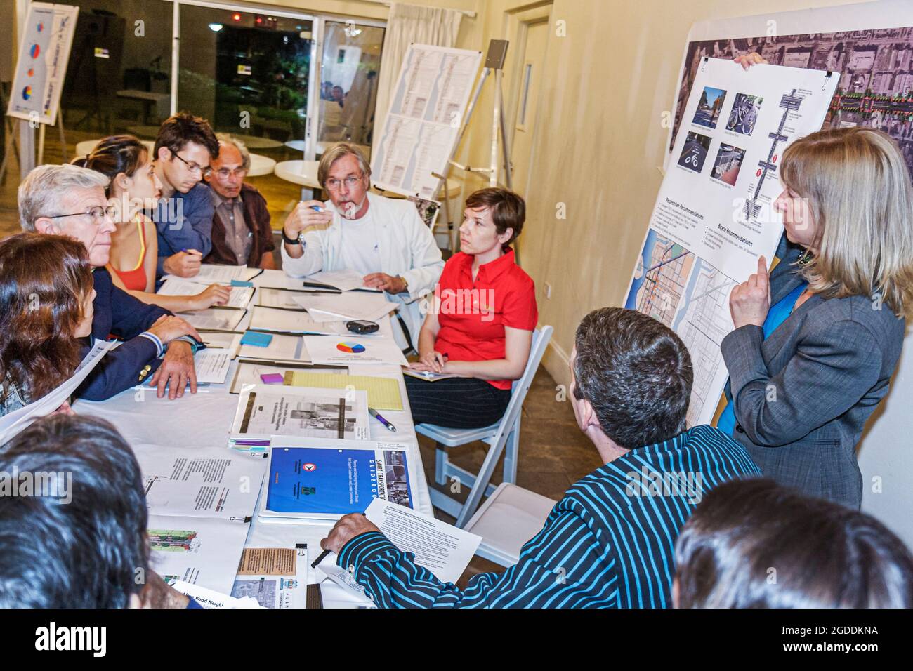 Community planning workshop future city board map hi-res stock ...