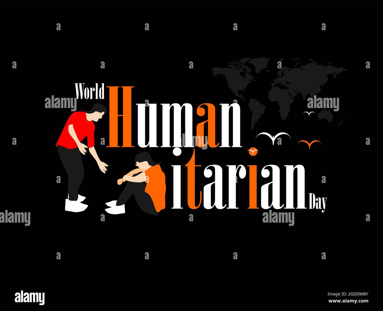 World Humanitarian Day. Human day banner and poster design for social ...