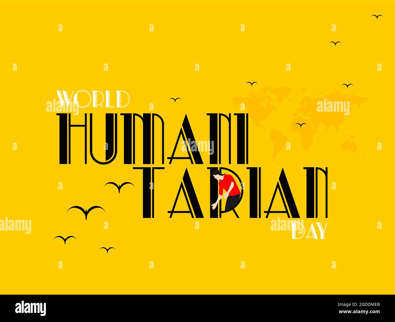 World Humanitarian Day. Human day banner and poster design for social ...