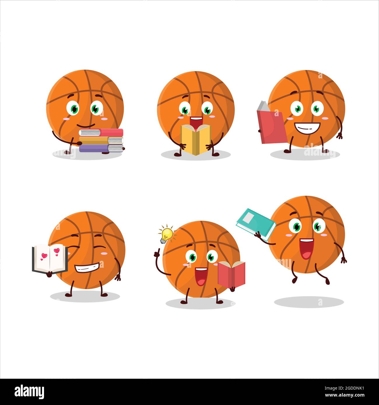 A picture of basketball cartoon character concept reading an amusing ...