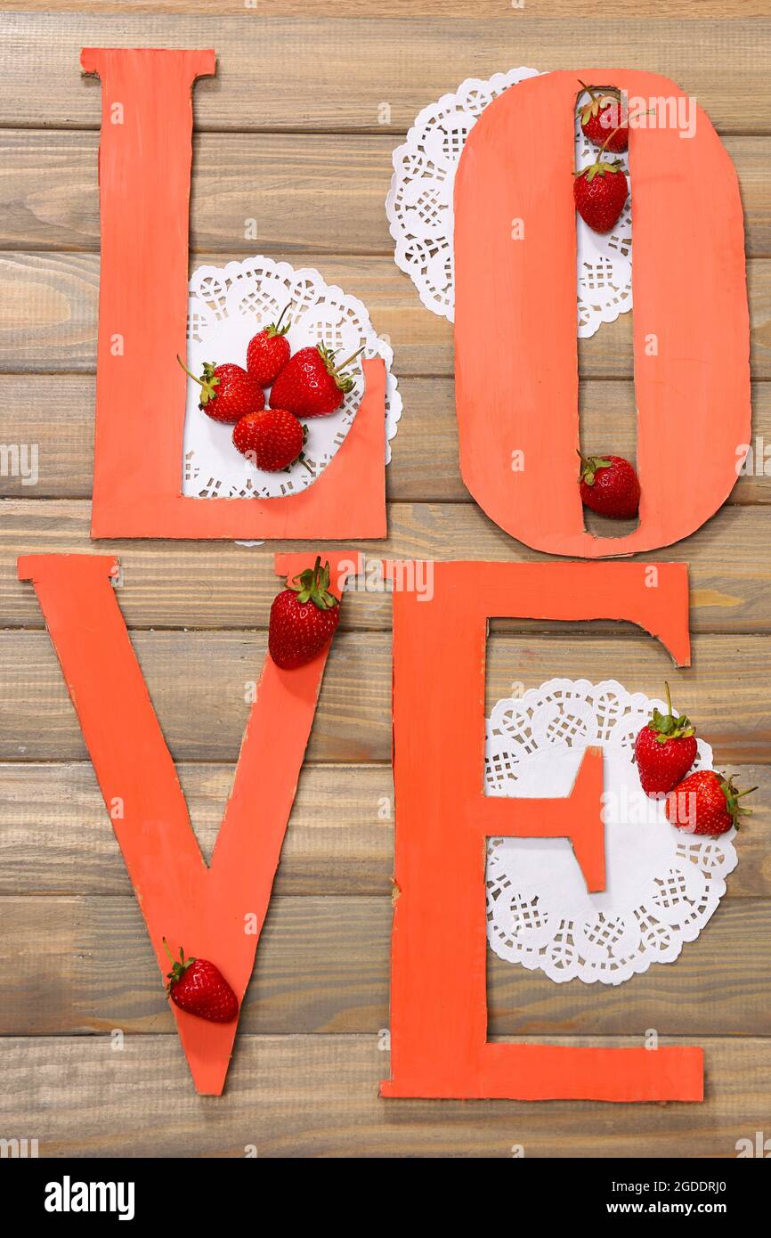 Romantic still life with strawberries Stock Photo - Alamy