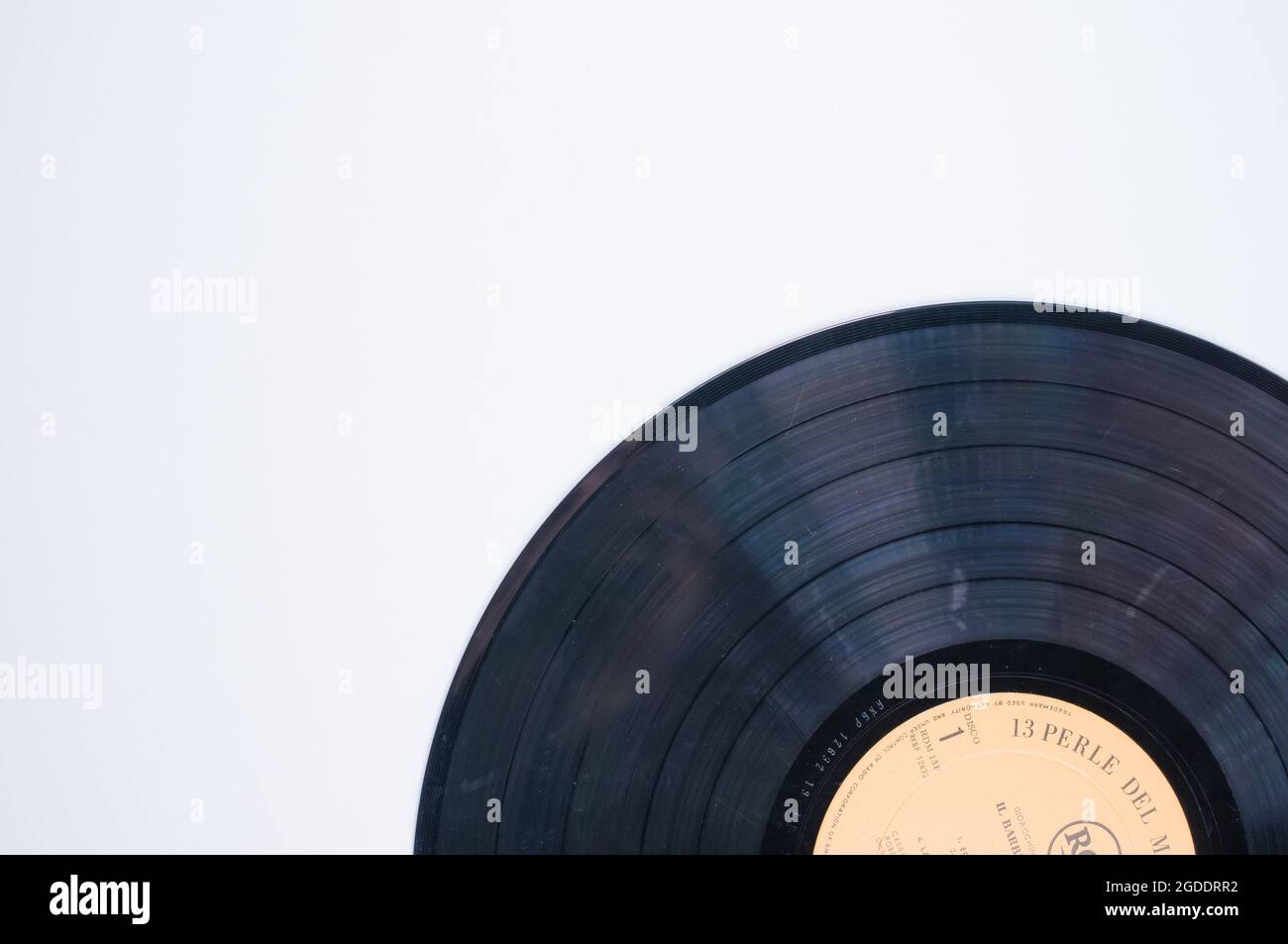 COMO, ITALY - Aug 06, 2021: A closeup shot of vintage vinyl record ...