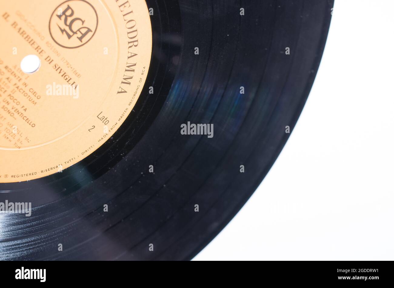COMO, ITALY - Aug 06, 2021: A closeup shot of vintage vinyl record ...