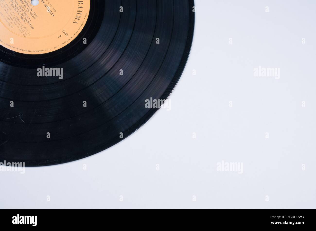 COMO, ITALY - Aug 06, 2021: A top view of vintage vinyl record ...