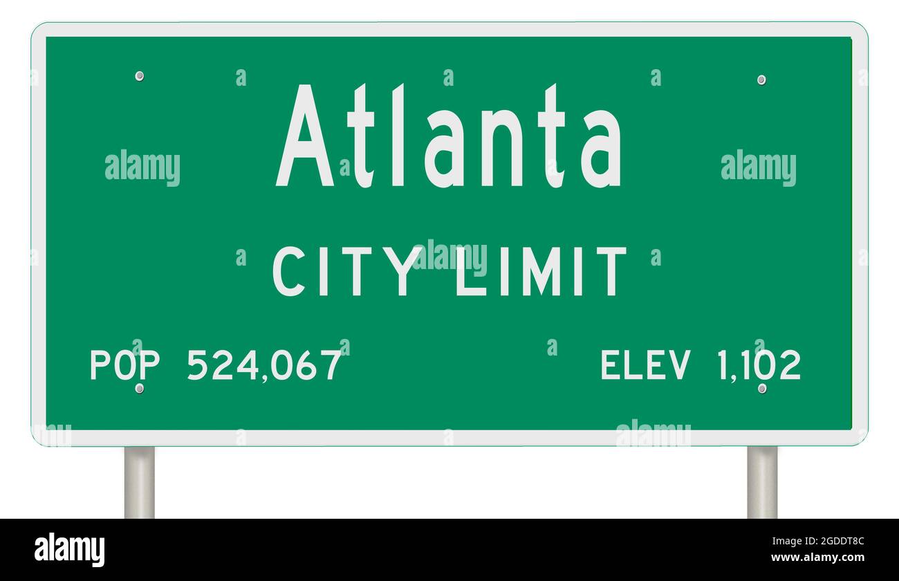 Interstate sign atlanta Cut Out Stock Images & Pictures - Alamy