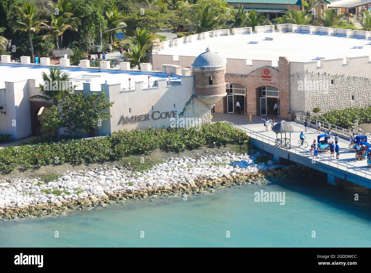 Dominican Republic, Maimon, View to harbour, Amber Cove Cruise Terminal ...