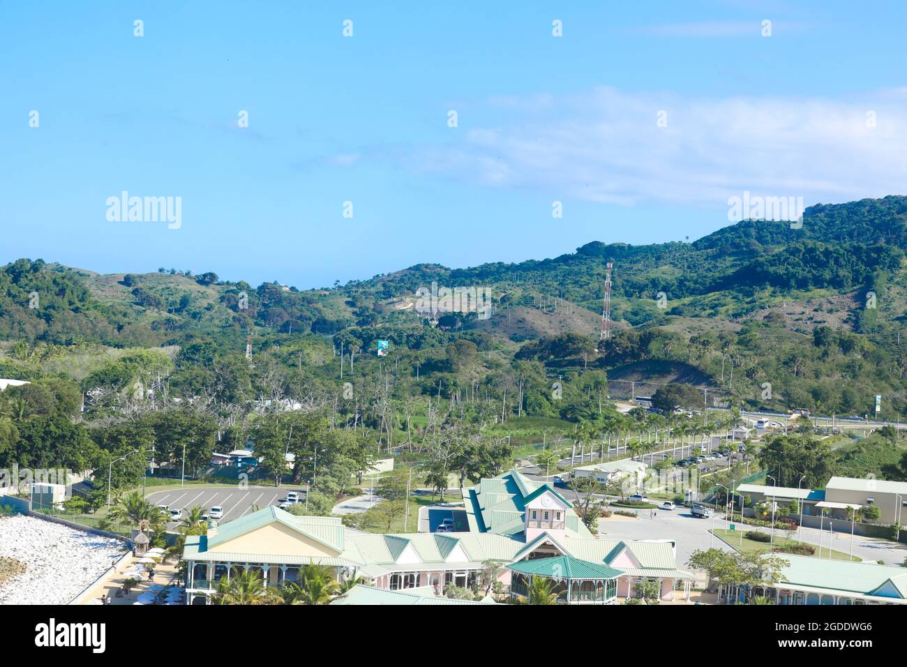 Dominican Republic, Maimon, View to harbour, Amber Cove Cruise Terminal ...