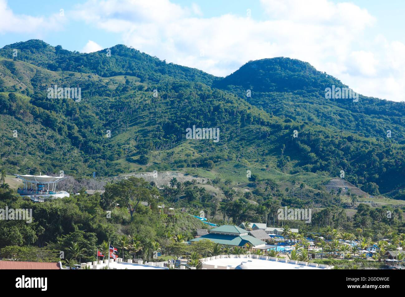 Dominican Republic, Maimon, View to harbour, Amber Cove Cruise Terminal ...
