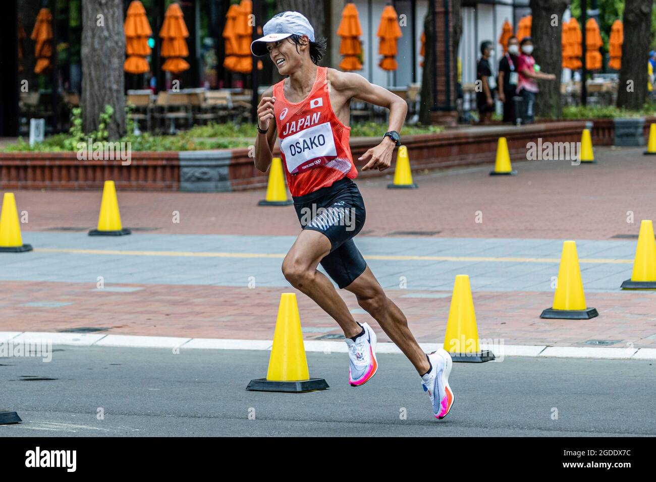 Sapporo, Hokkaido, Japan. 8th Aug, 2021. Suguru Osako (JPN) approaches ...