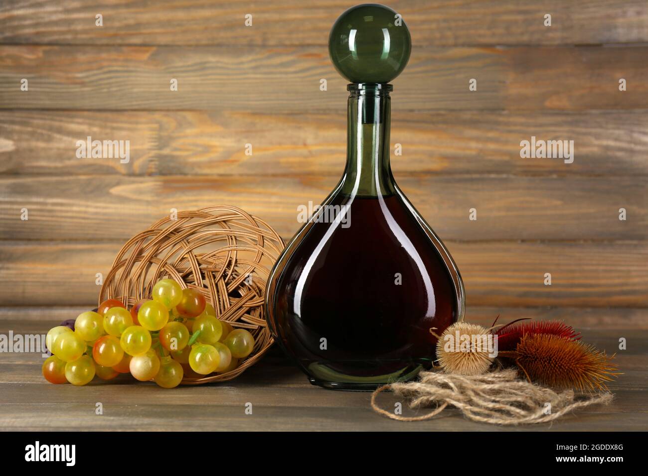 Beautiful still life with bottle of wine Stock Photo - Alamy