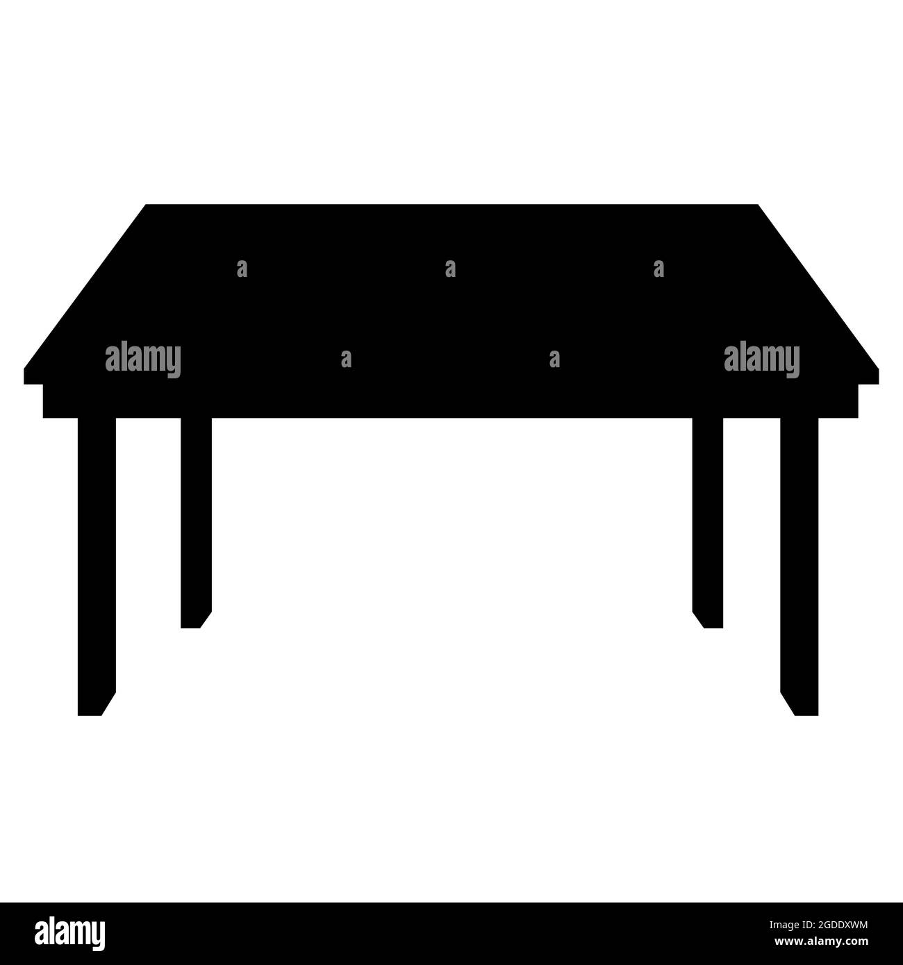 black table icon on white background. black wooden table sign. wooden ...