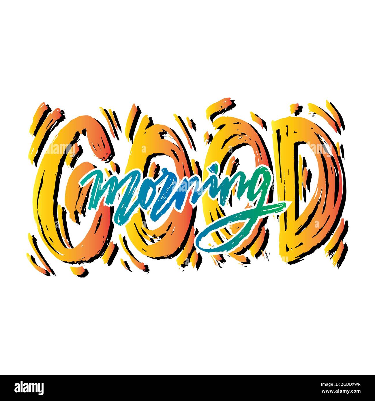 Vector poster good morning Cut Out Stock Images & Pictures - Alamy