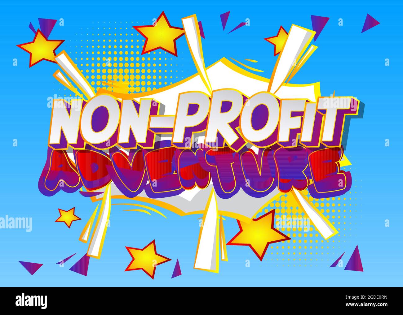 Non-Profit Adventure - Comic book, cartoon words, with text effect ...