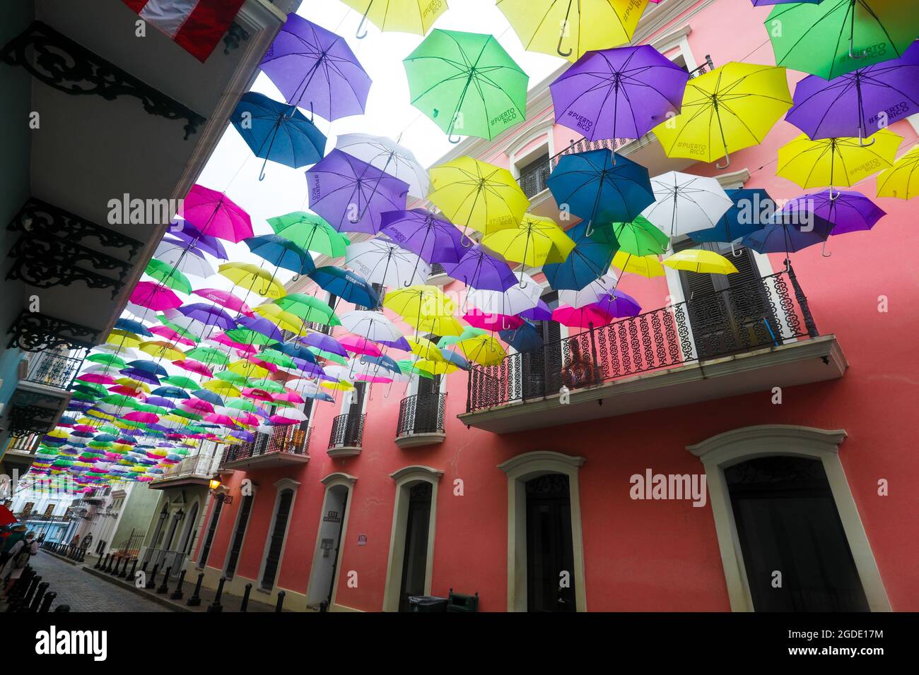 Colorful Umbrellas of downtown San Juan, Puerto Rico s capital and ...