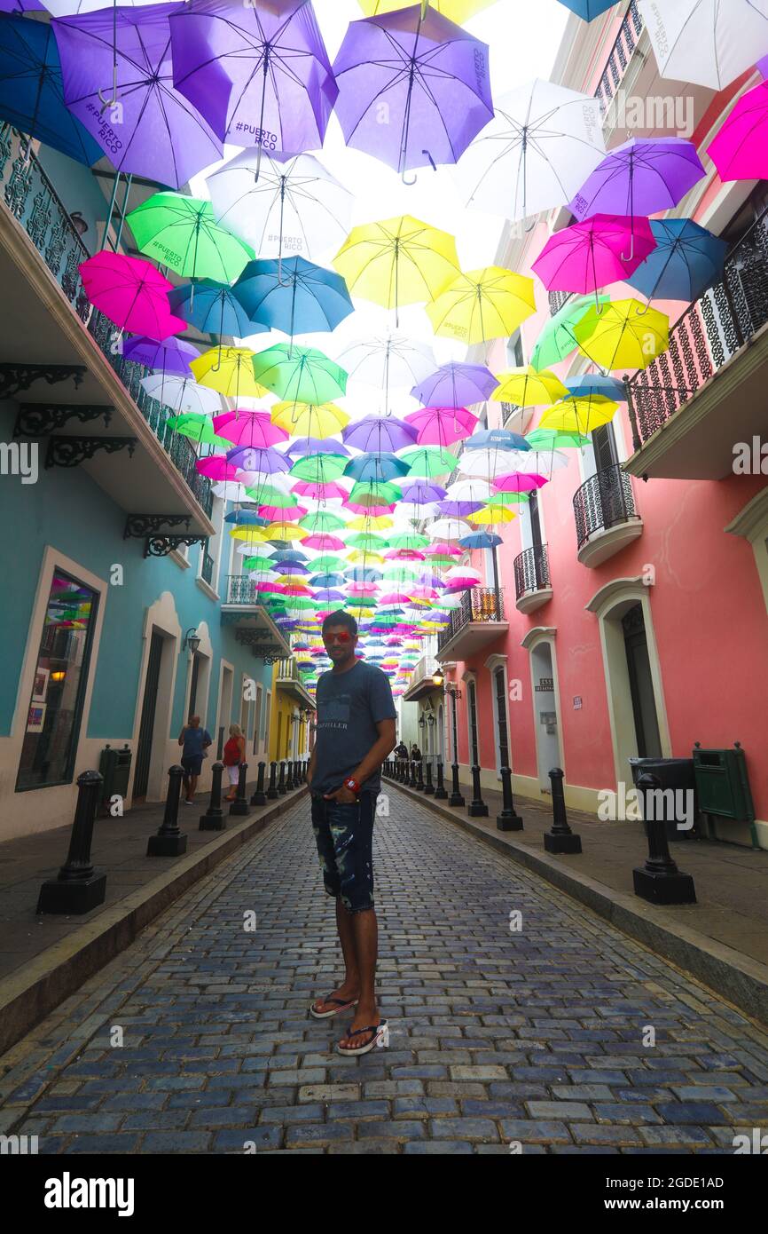 Downtown old san juan umbrellas hi-res stock photography and images - Alamy