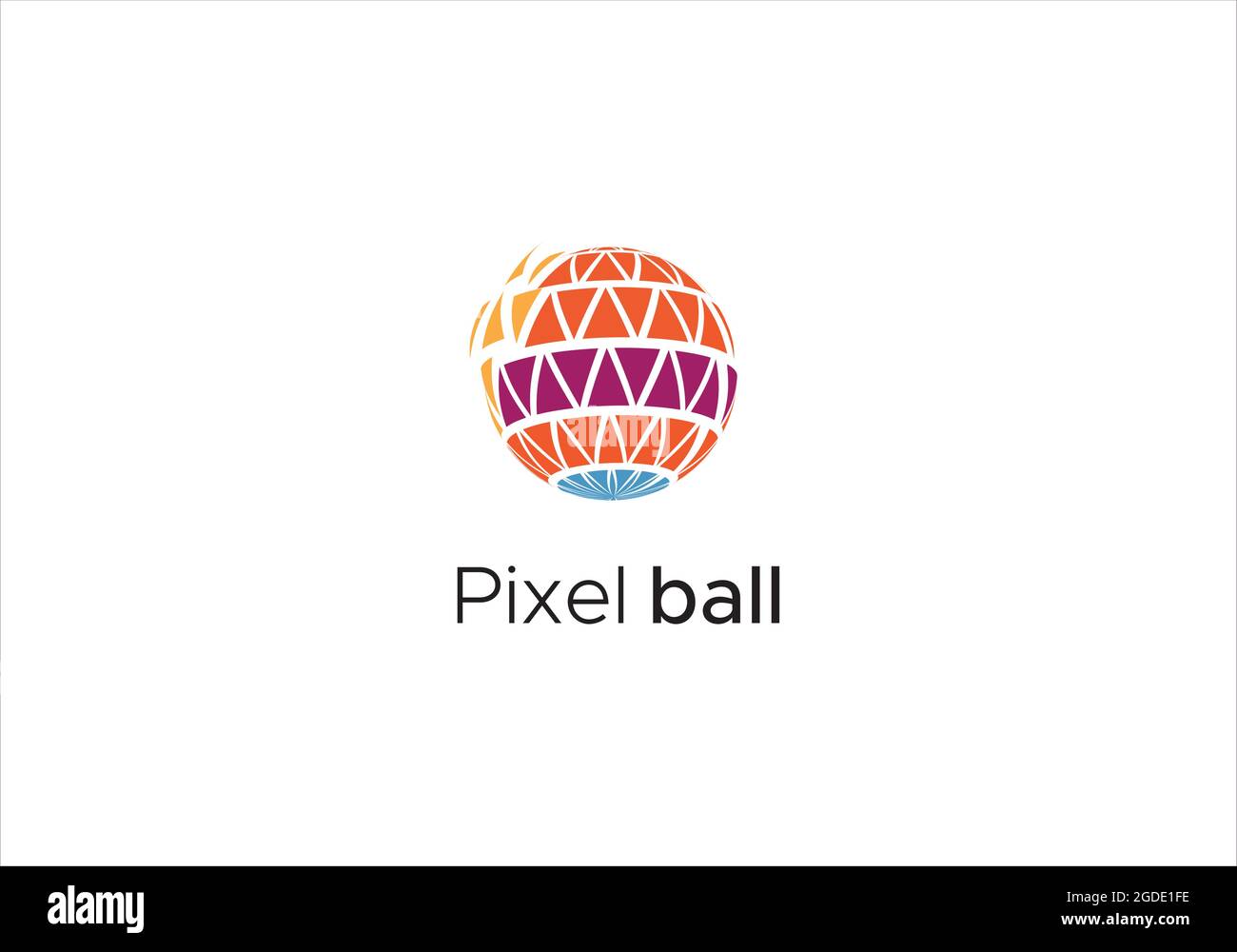 pixel ball logo design template Stock Vector Image & Art - Alamy