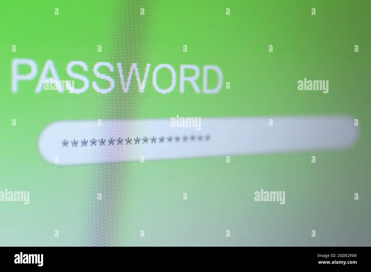 Password on monitor screen Stock Photo - Alamy