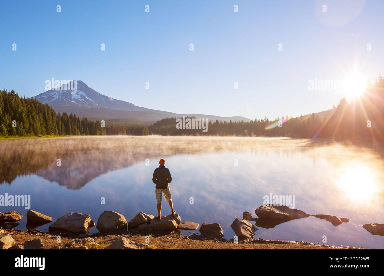 Mount. Hood in Oregon, USA. Beautiful natural landscapes Stock Photo ...