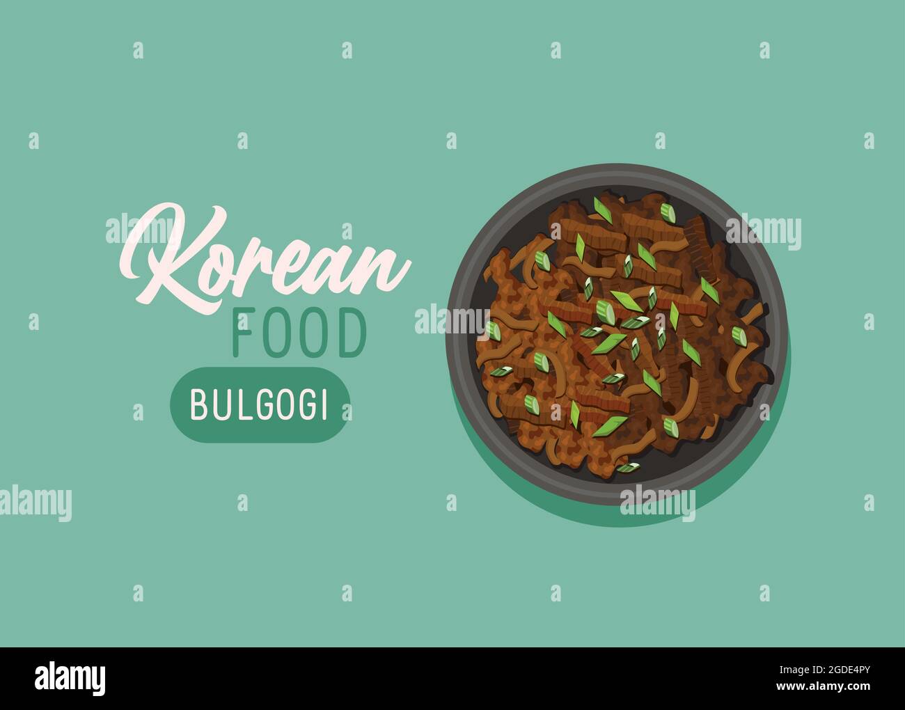 Bulgogi korean food Stock Vector Images - Alamy