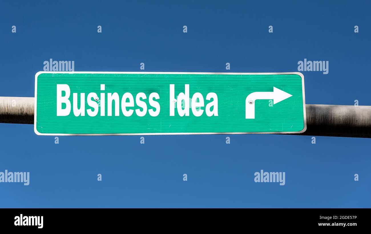 Street Sign the Direction Way to Business Idea Stock Photo - Alamy