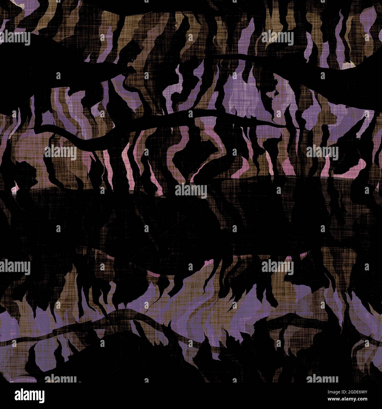 Camouflage dark underbrush wood style texture material. Seamless ...