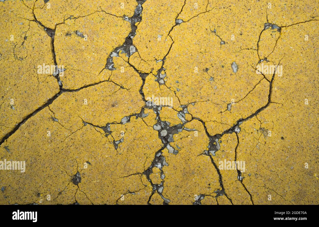 The cracks on the road Stock Photo - Alamy