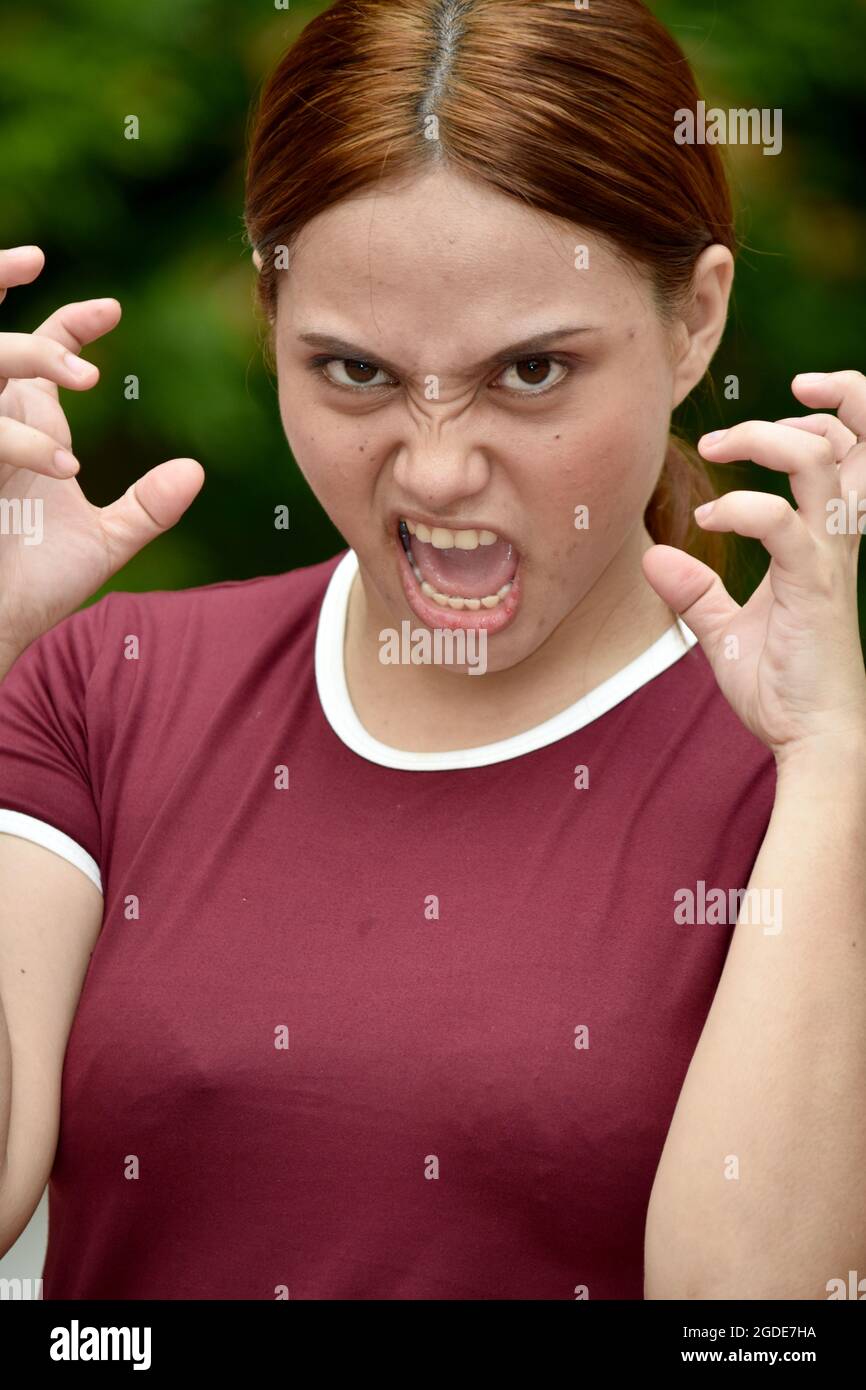 An Intimidating Asian Female Adult Stock Photo - Alamy