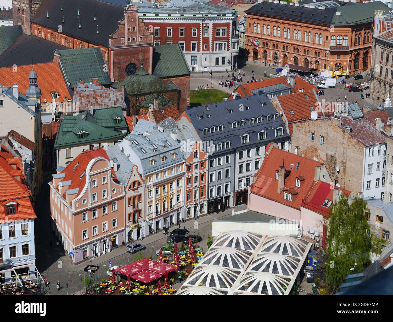 Colorful buildings and roofing cityscape of Riga old town Latvia Heritage site Stock Photo - Alamy