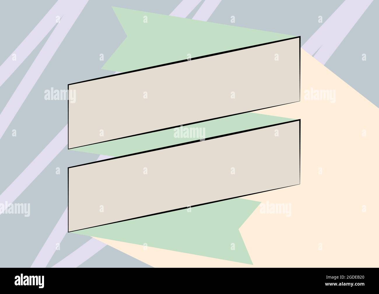 Folded Paper Sash Drawing In Zigzag Pattern. Folding Cardboard Bookmark ...