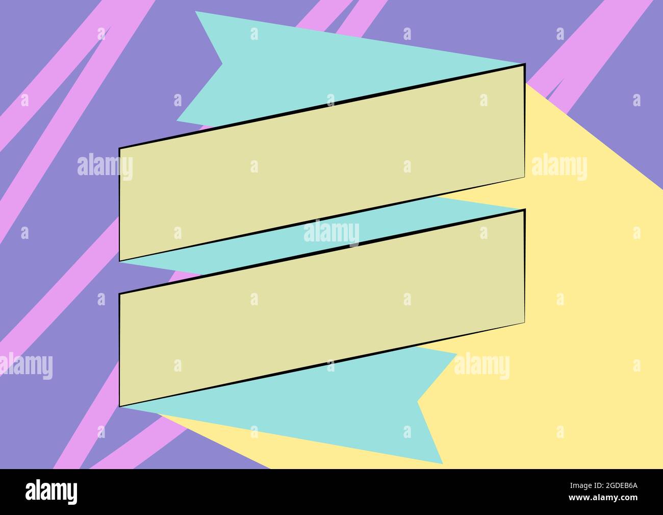 Folded Paper Sash Drawing In Zigzag Pattern. Folding Cardboard Bookmark ...