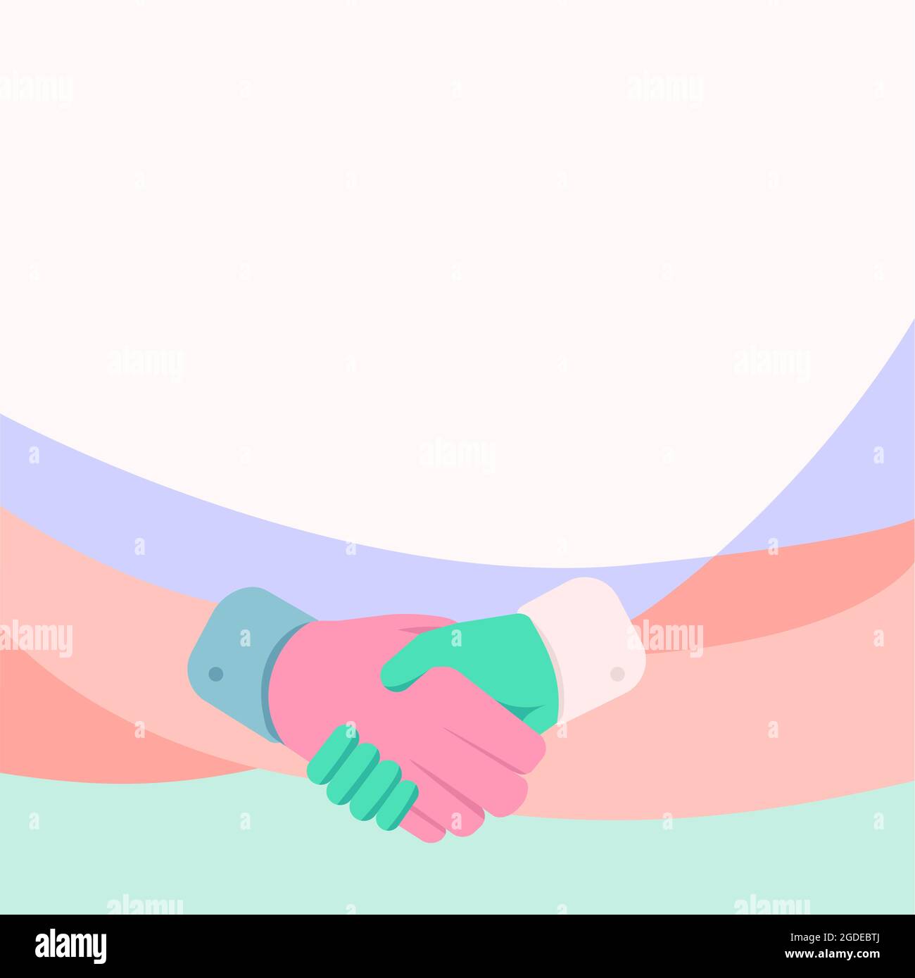 Hands Drawing In Handshake Position Showing Deal Agreement And Greeting ...
