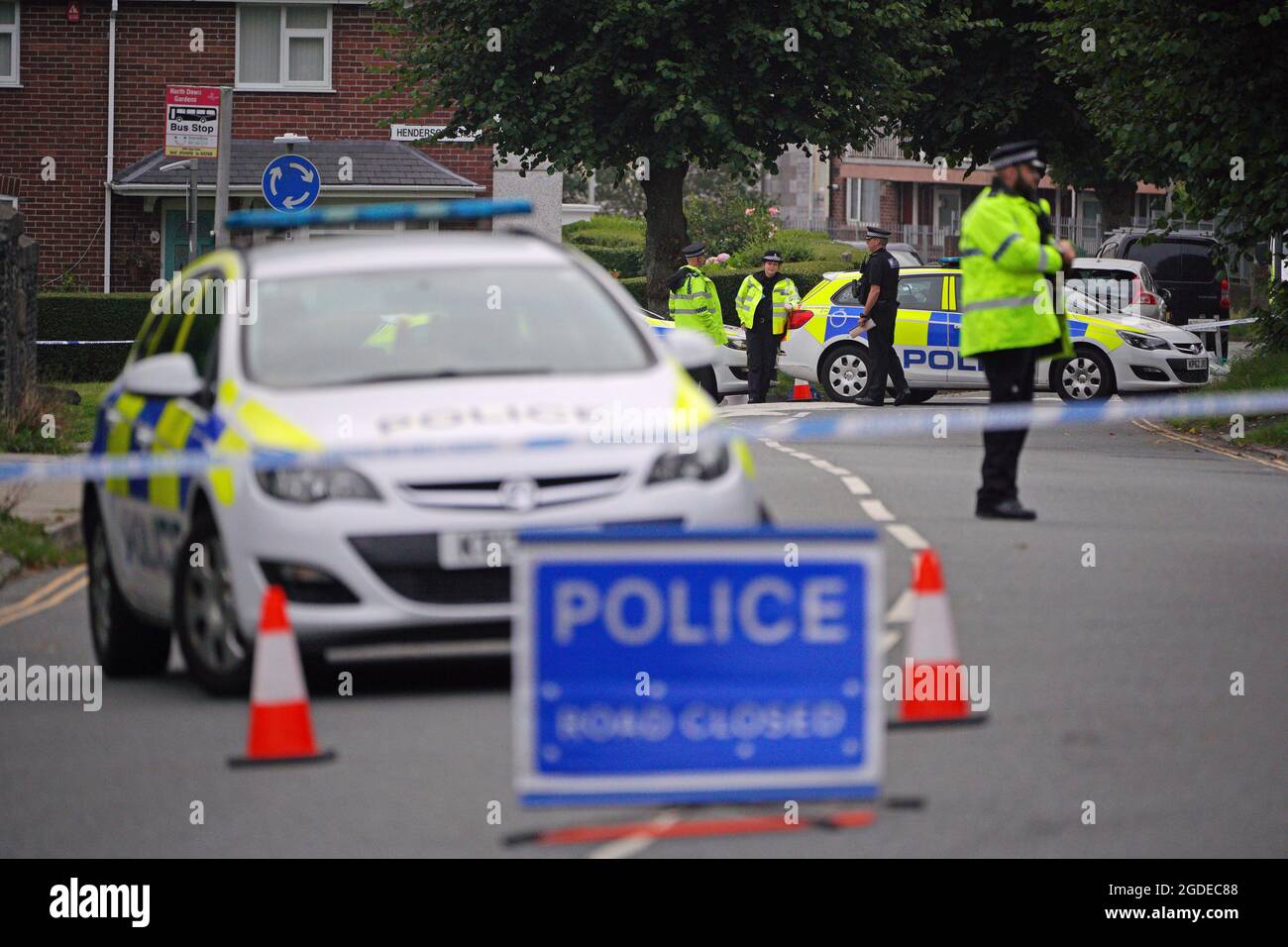 Police activity in the Keyham area of Plymouth where six people ...
