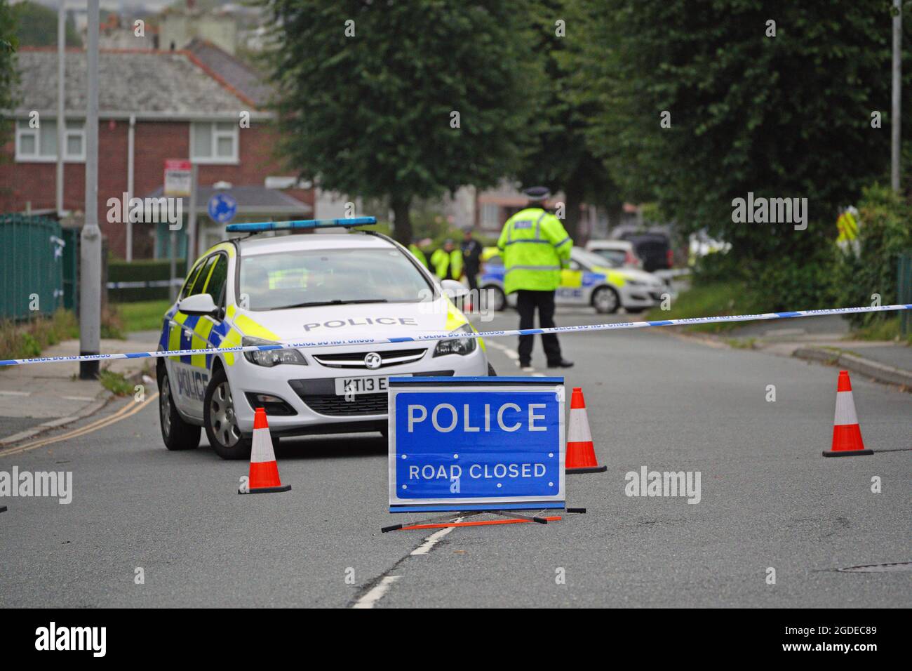 Police activity in the Keyham area of Plymouth where six people ...